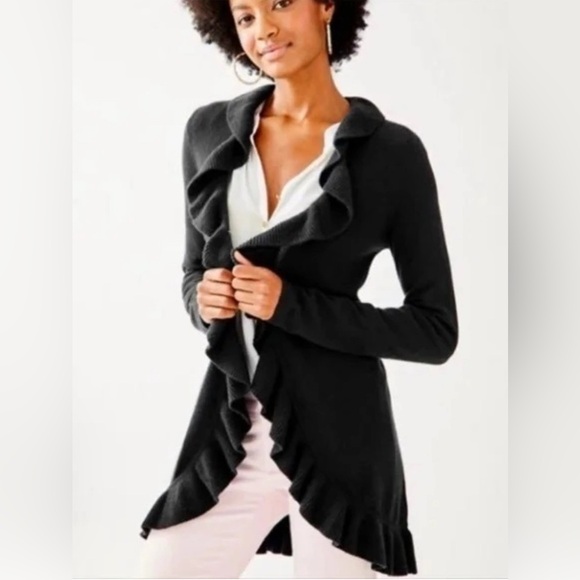 Lilly Pulitzer | Sweaters | Lilly Pulitzer Mid Length Ruffle Edge ...